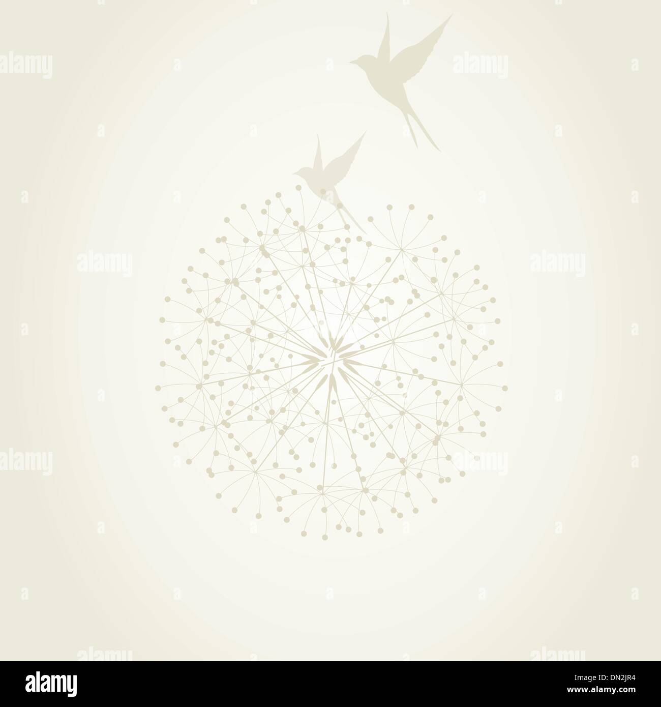 Dandelion and bird Stock Vector Image & Art - Alamy