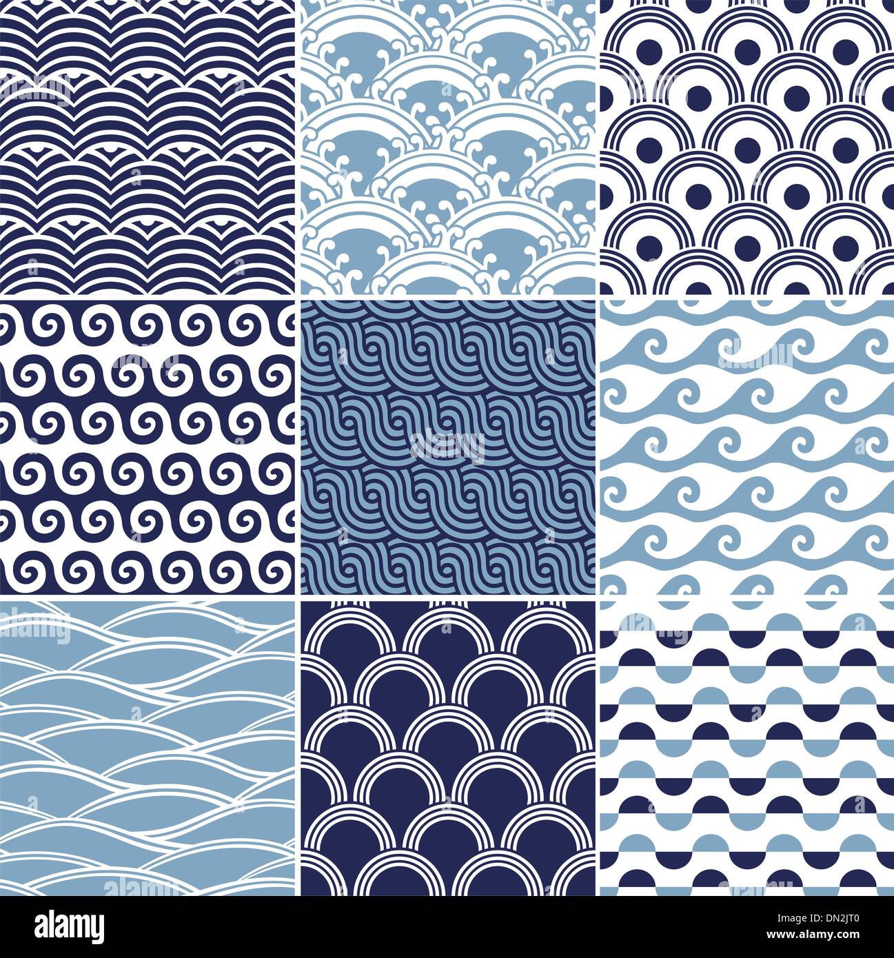 Repeated ocean wave pattern design hi-res stock photography and images ...