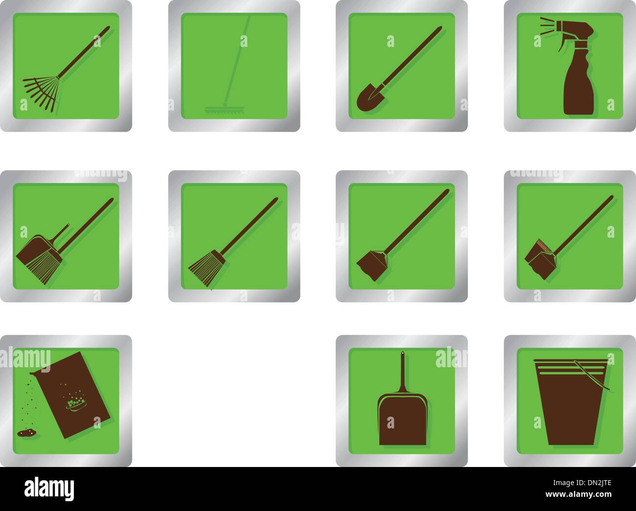 Cleaning brush on green Stock Vector Images - Alamy