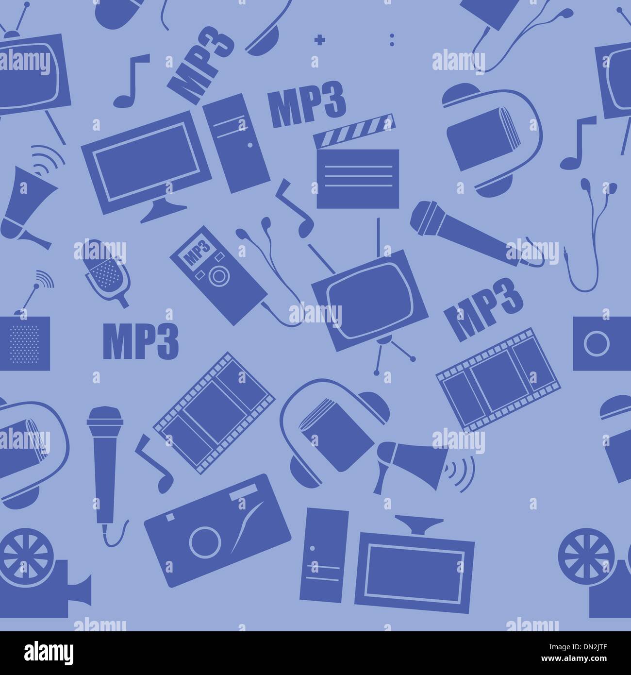 Video player seamless pattern Stock Vector Images - Alamy