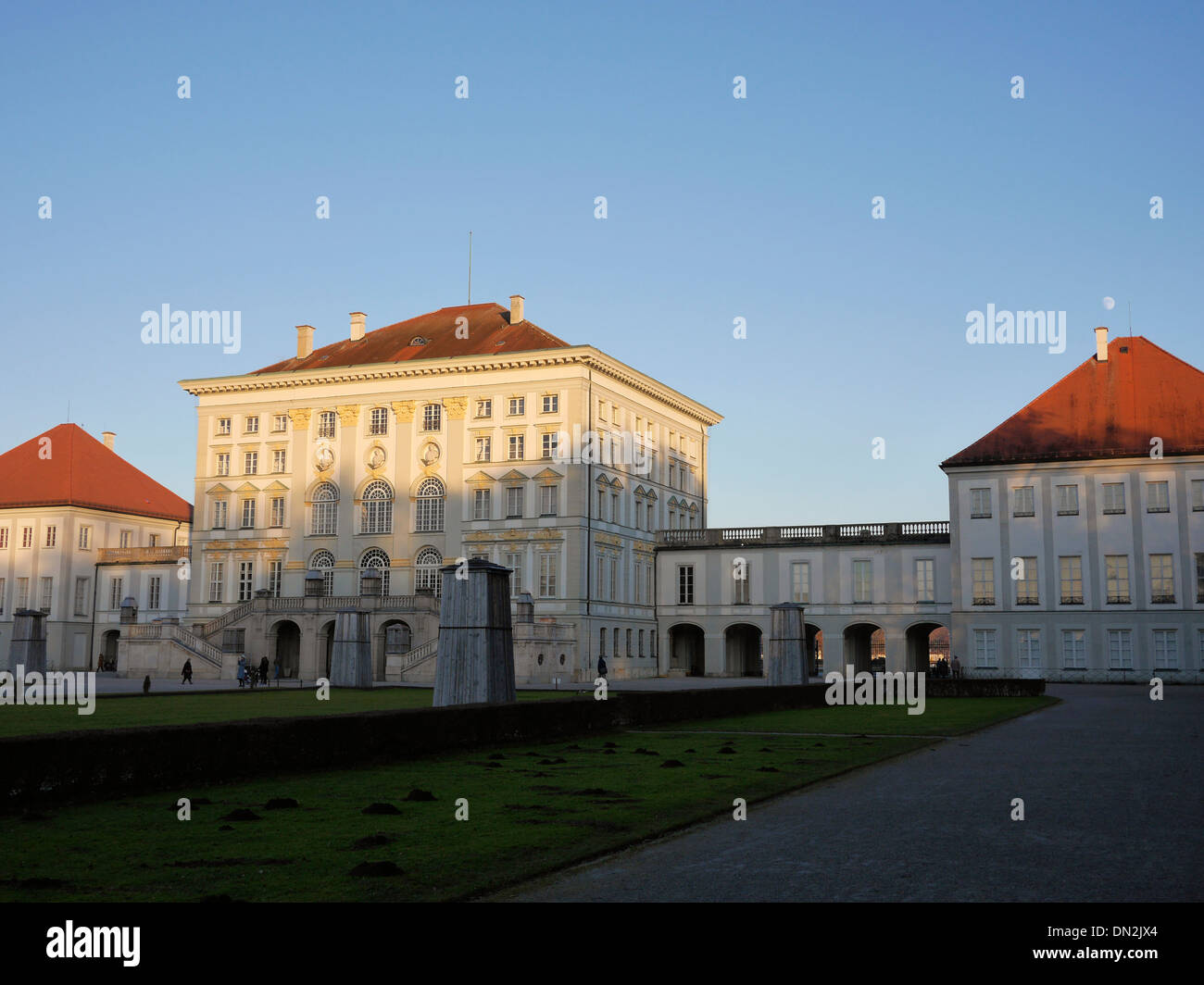 Nymphenburg castle at sunset, Munich, Germany Stock Photo - Alamy