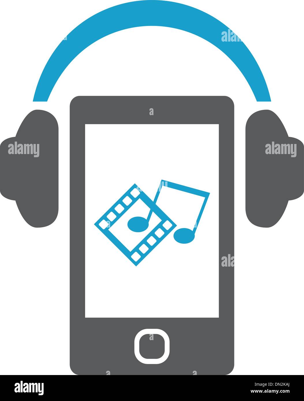 Mobile phone headphones on Stock Vector Images - Alamy