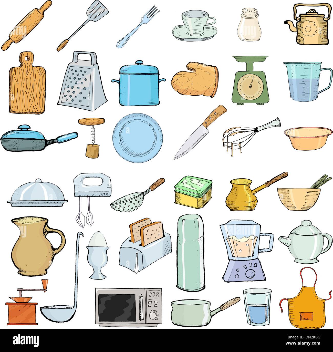 Kitchen objects icon hi-res stock photography and images - Alamy