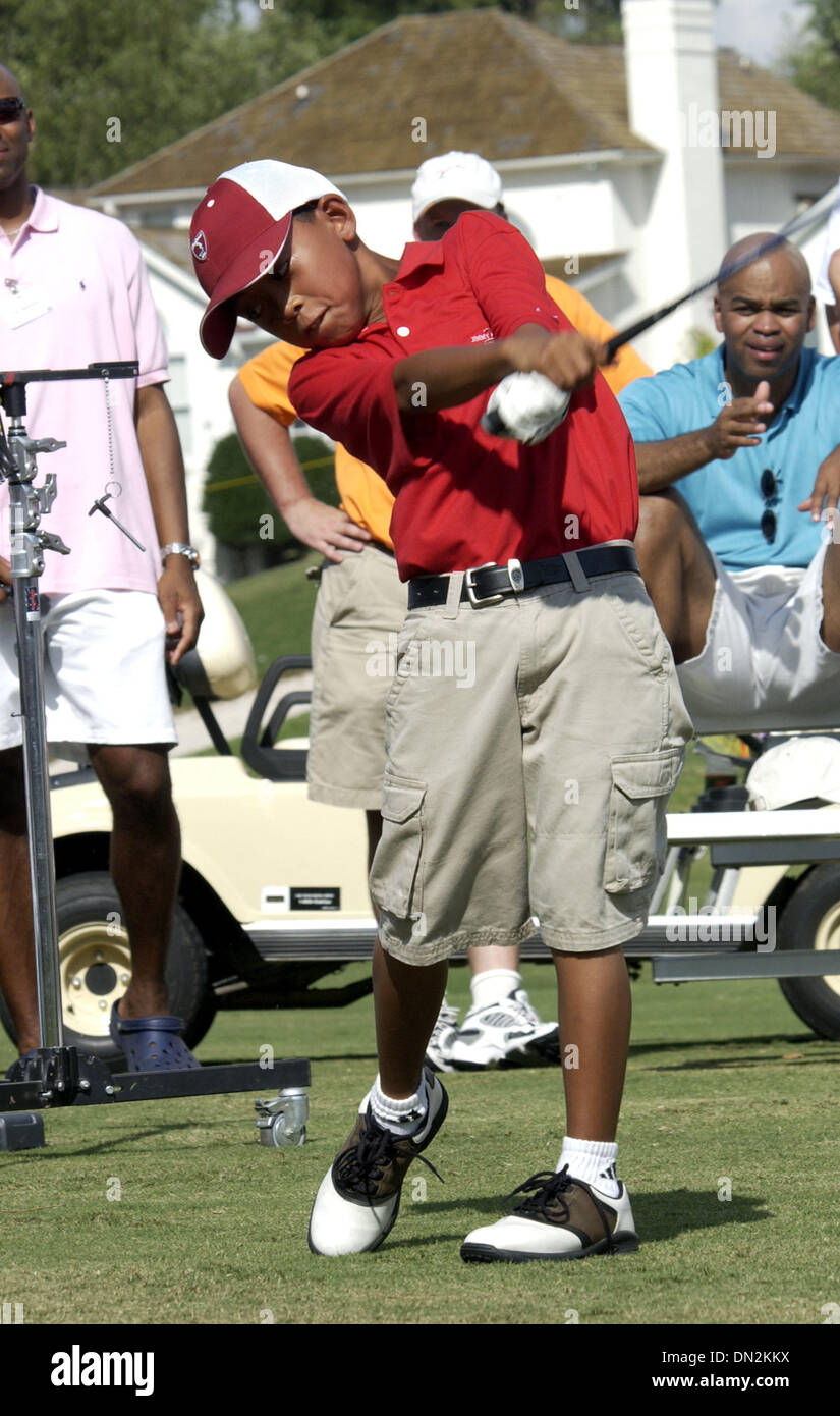 Aug 27, 2006; Raleigh, NC, USA; Golf Prodigy JORDAN EUGENIO makes an ...