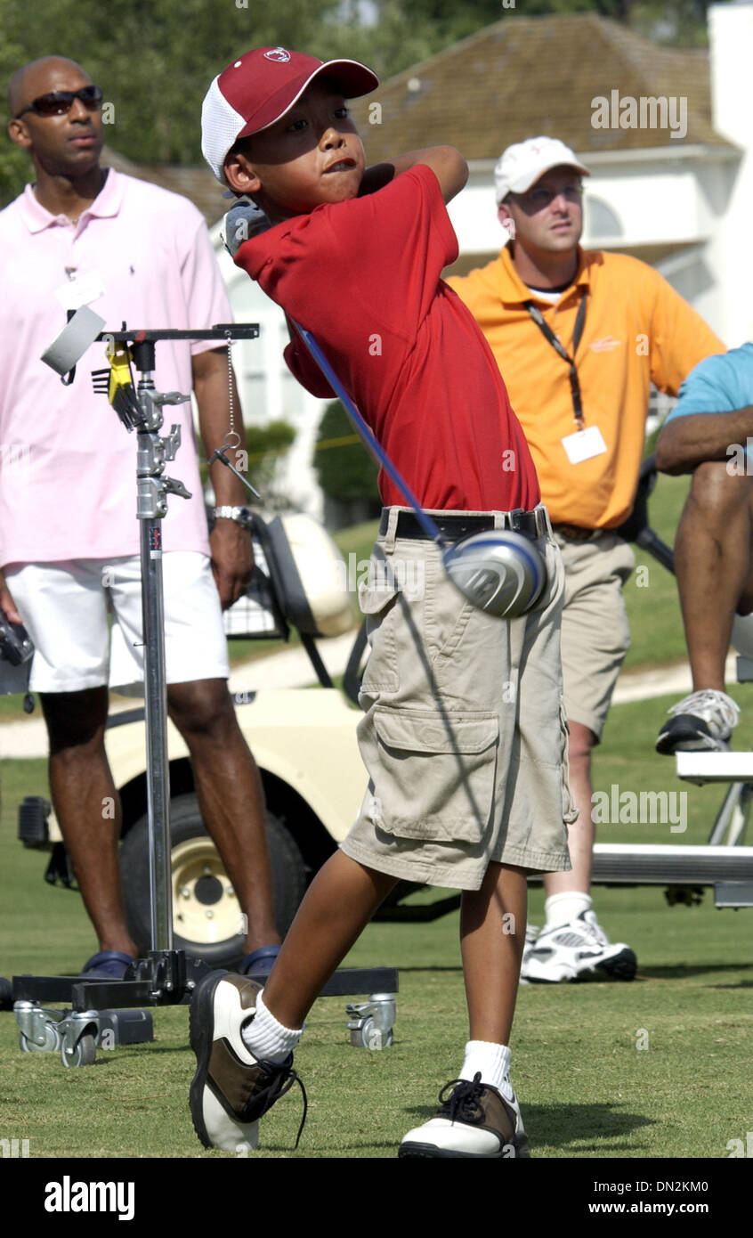 Aug 27, 2006; Raleigh, NC, USA; Golf Prodigy JORDAN EUGENIO makes an ...