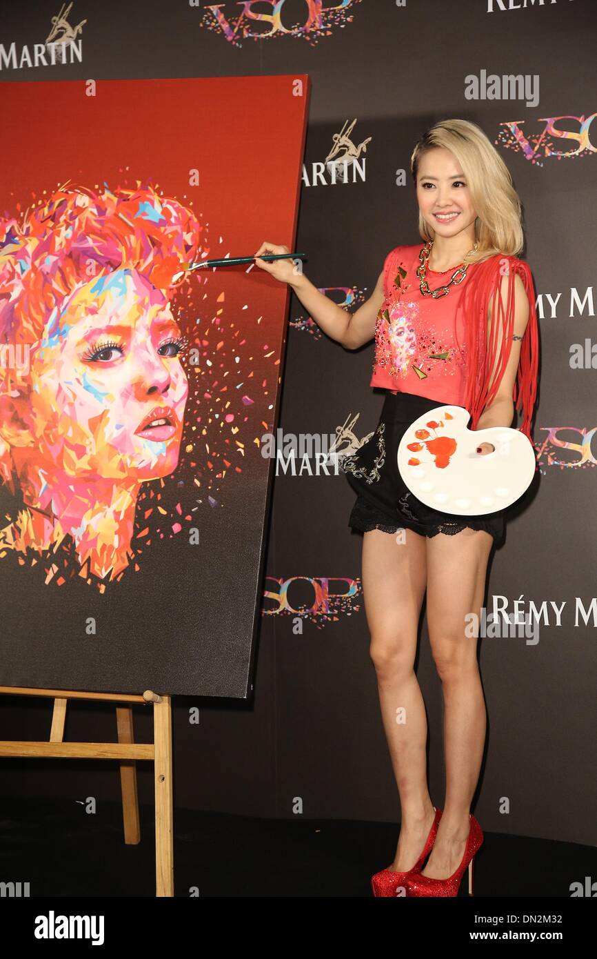 Taipei, China. 12th Dec, 2013. Singer Jolin Tsai attends commercial ...