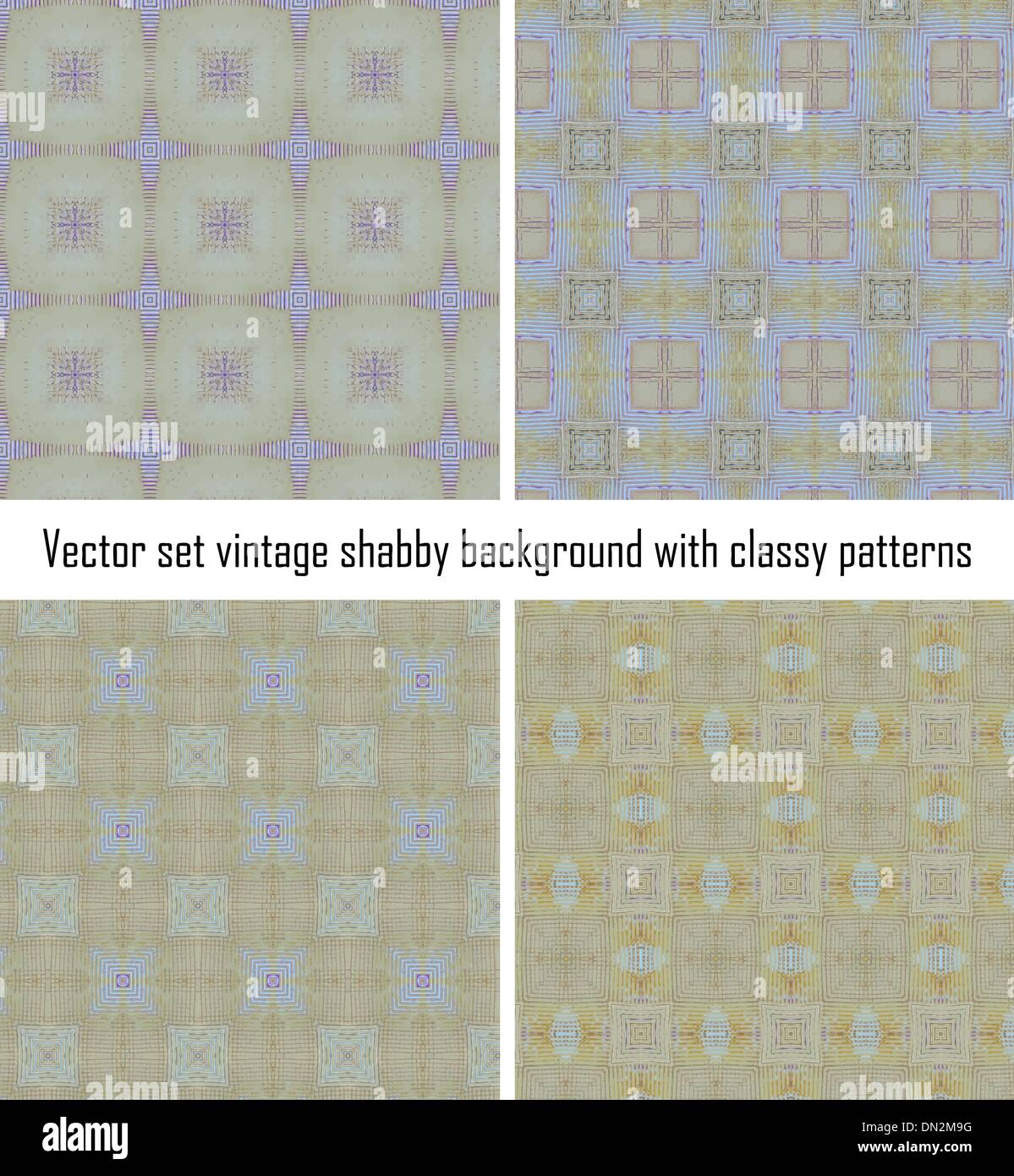 Vector set vintage background classical patterns Stock Vector Image ...