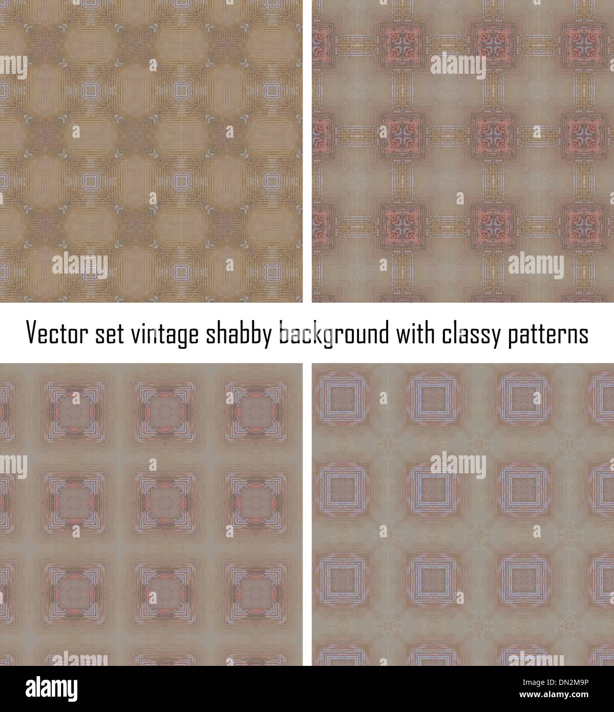 Vector set vintage background classical patterns Stock Vector Image ...