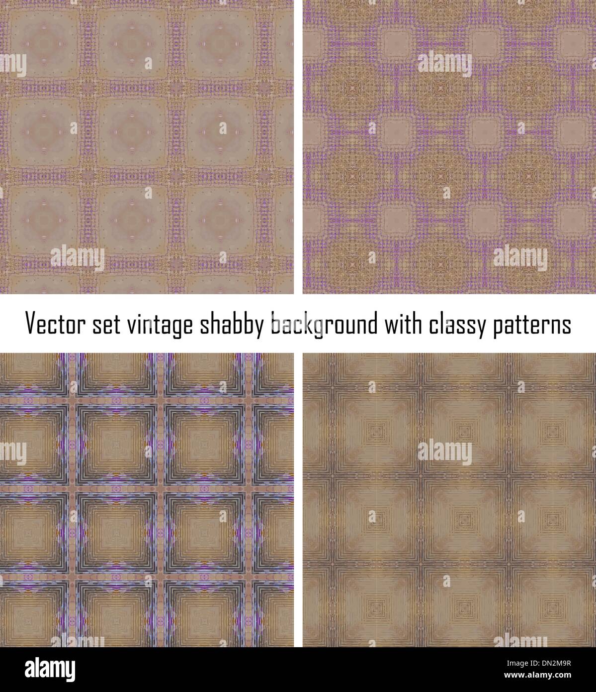 Vector set vintage background classical patterns Stock Vector Image ...
