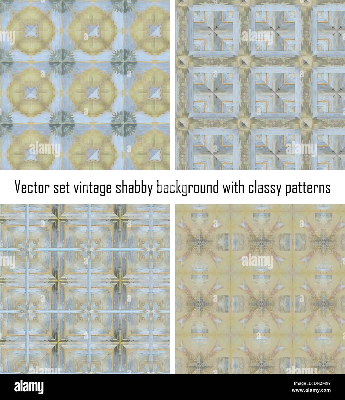 Vector set vintage background classical patterns Stock Vector Image ...