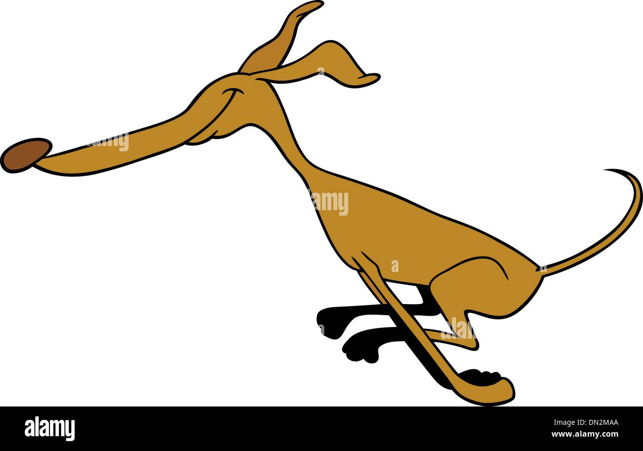 running greyhound cartoon illustration Stock Vector Image & Art - Alamy