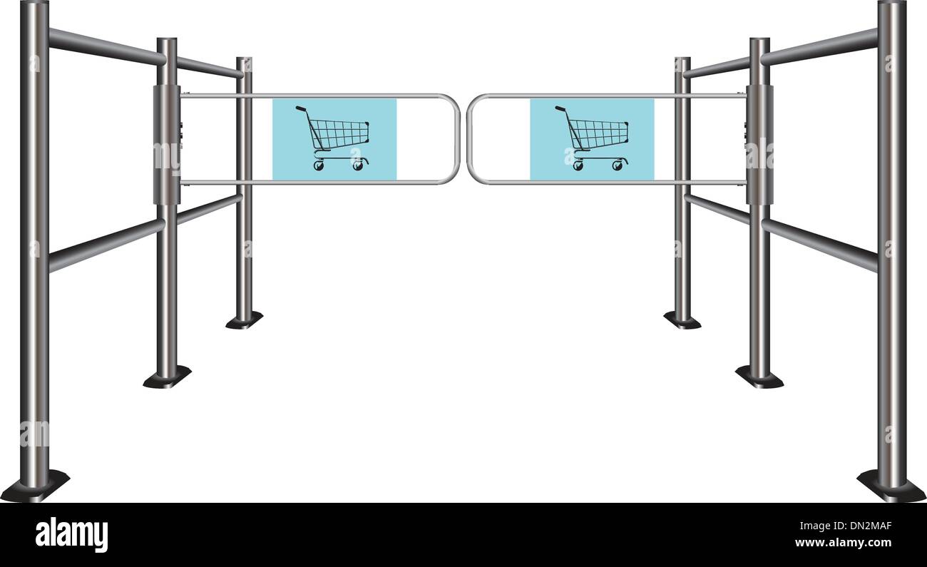 Turnstile for shopping carts Stock Vector Image & Art - Alamy