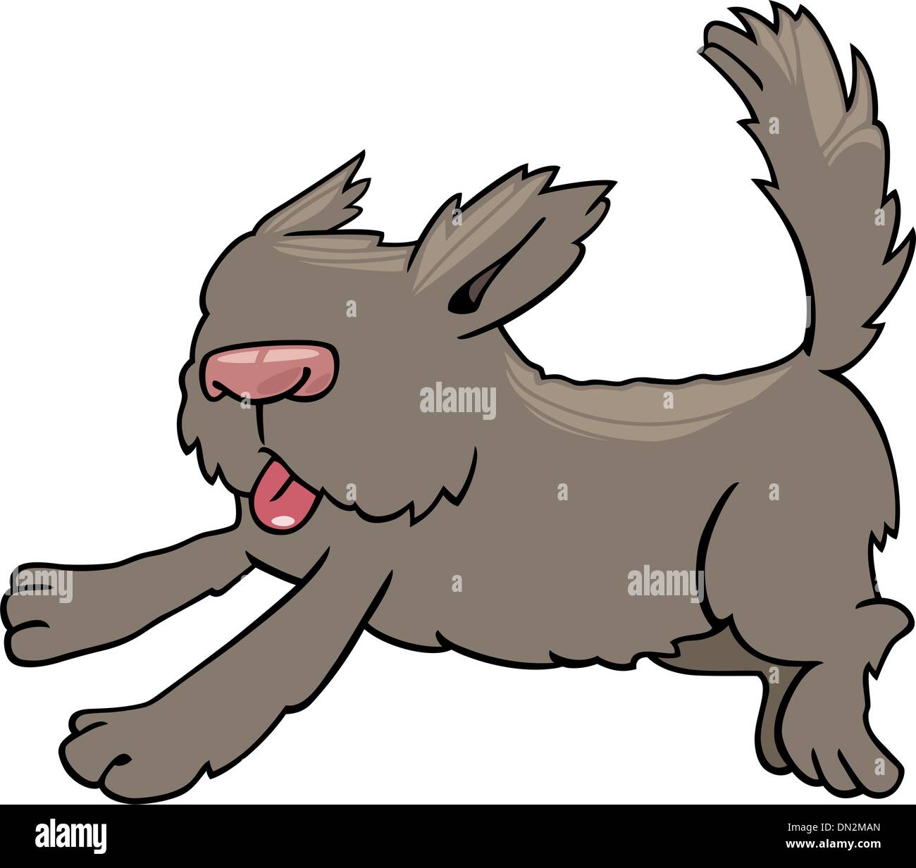running shaggy dog cartoon illustration Stock Vector Image & Art - Alamy