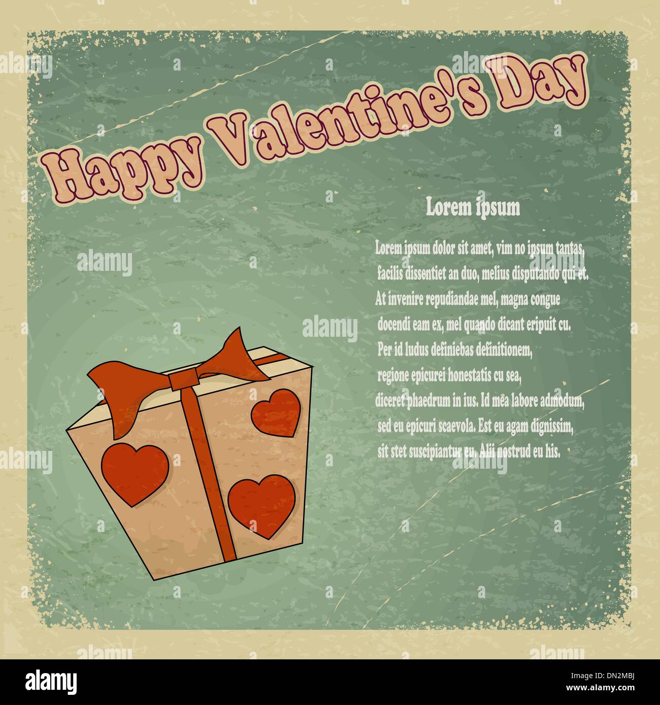Retro card for Valentine's Day. eps10 Stock Vector Image & Art - Alamy