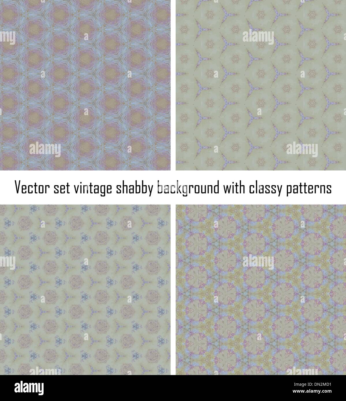 Vector set vintage background classical patterns Stock Vector Image ...