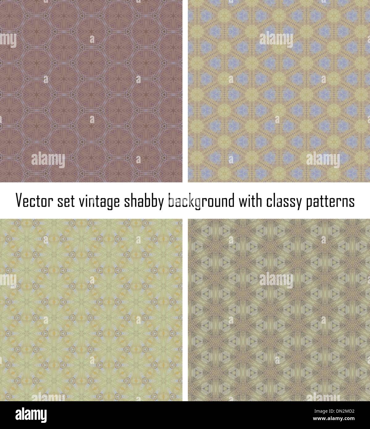 Vector set vintage background classical patterns Stock Vector Image ...
