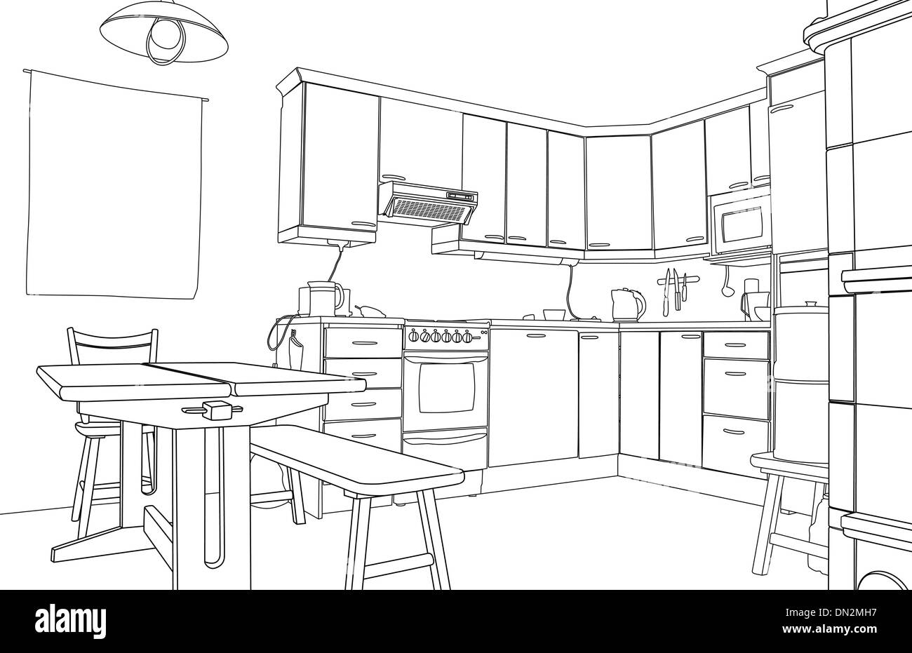 Kitchen Sketch Stock Photos & Kitchen Sketch Stock Images - Alamy