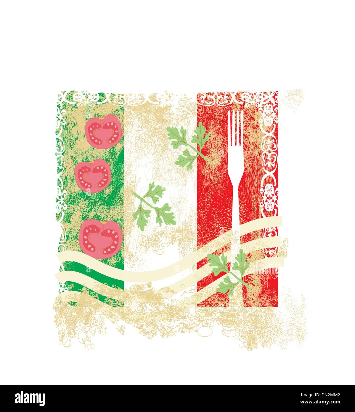 Spaghetti pattern vector Cut Out Stock Images & Pictures - Alamy