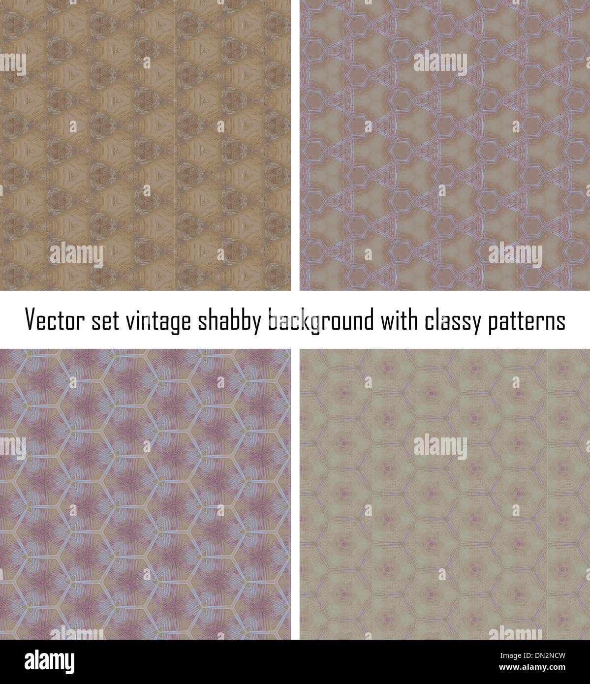 Vector set vintage background classical patterns Stock Vector Image ...