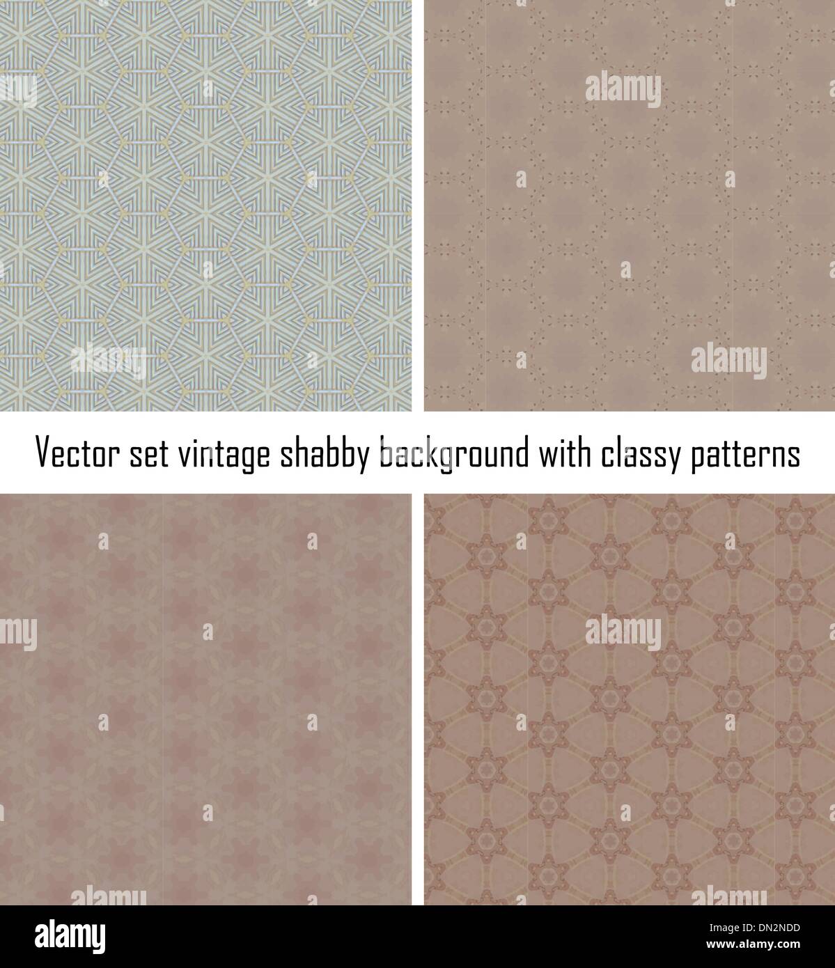 Vector set vintage background classical patterns Stock Vector Image ...