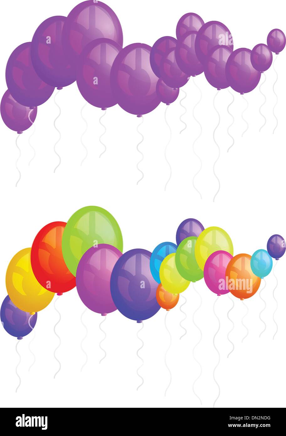 Primary color party balloons background Stock Vector Images - Alamy