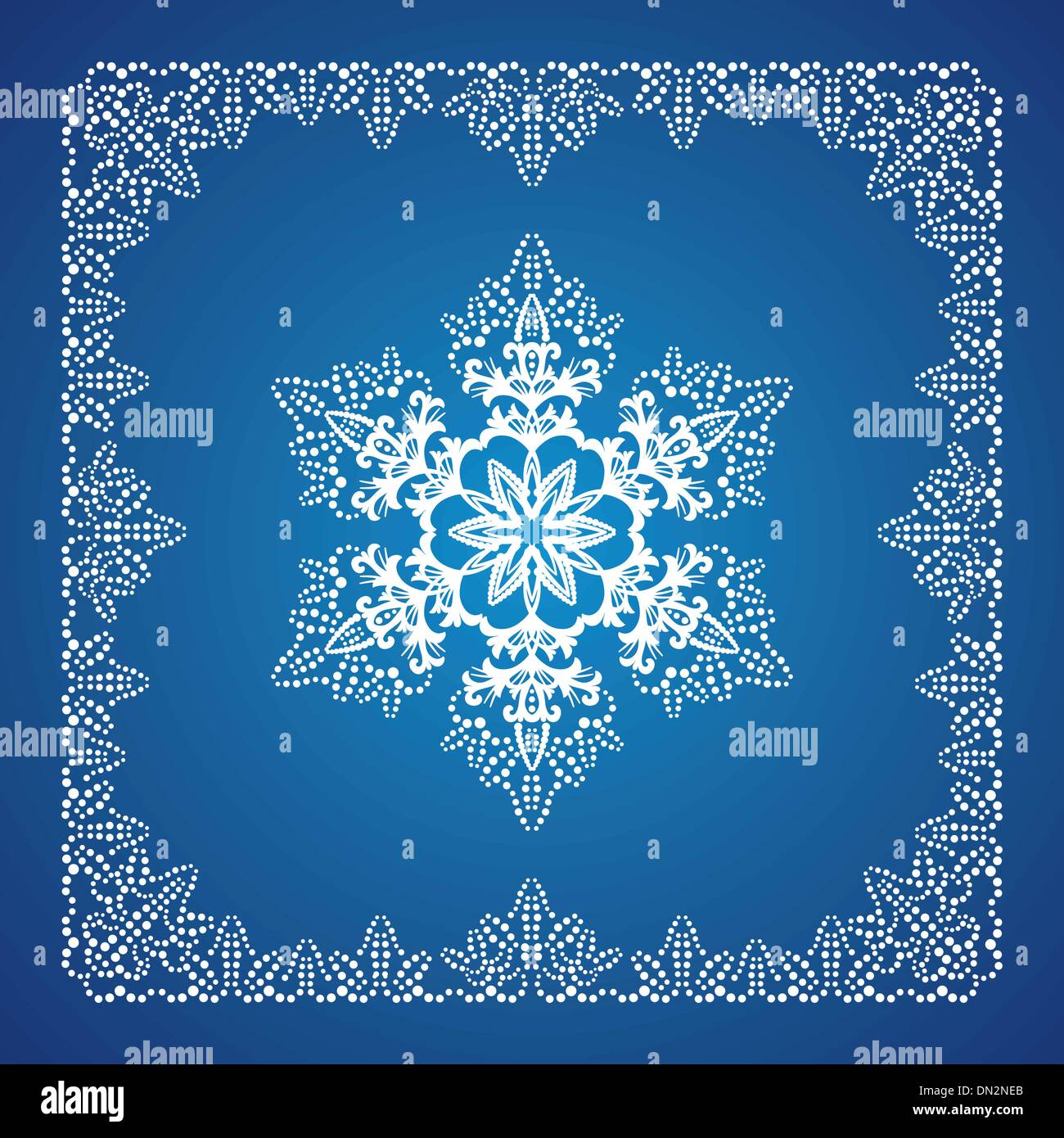 Snowflake border white hi-res stock photography and images - Alamy