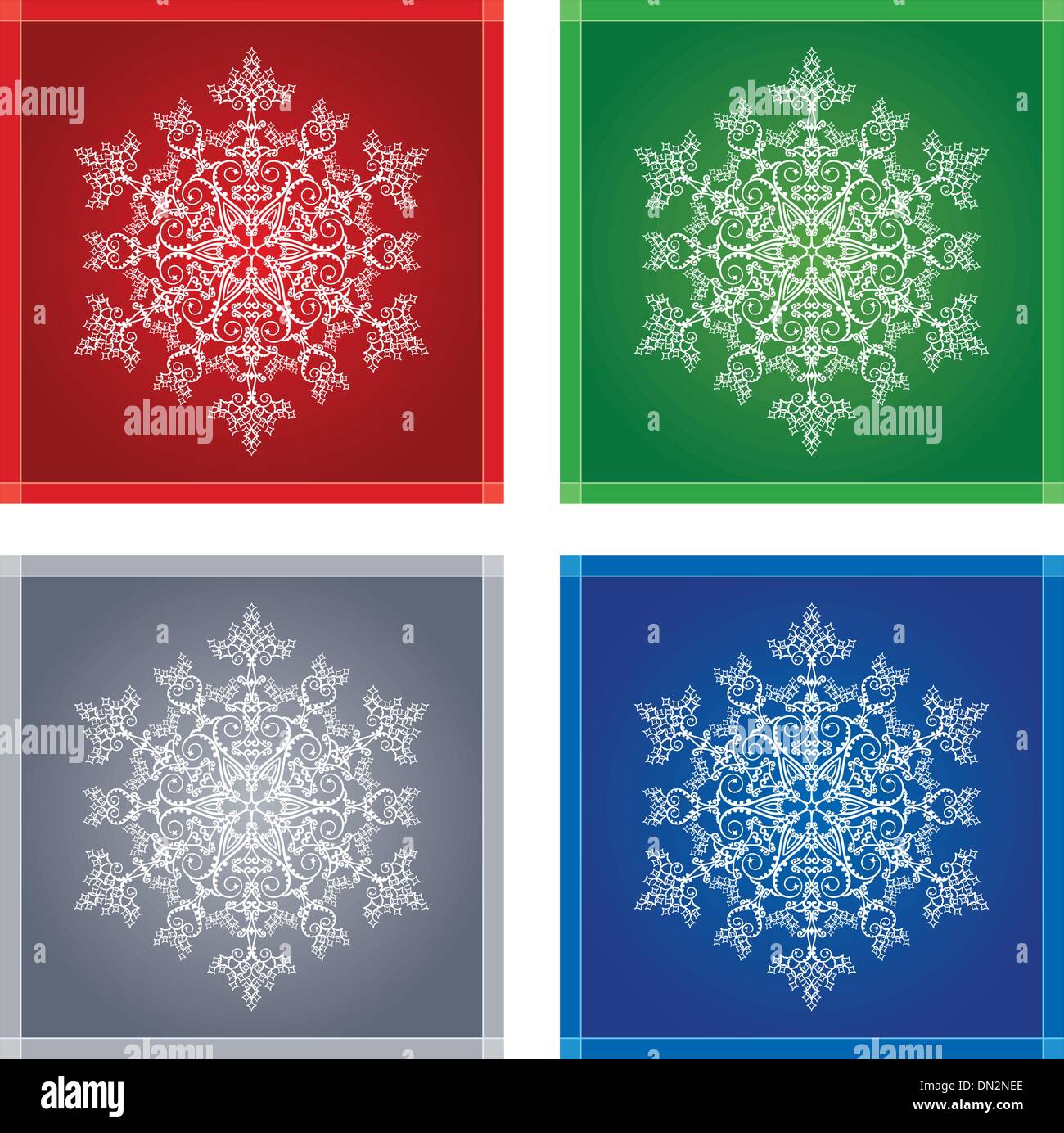 Snowflakes in red background Stock Vector Images - Alamy