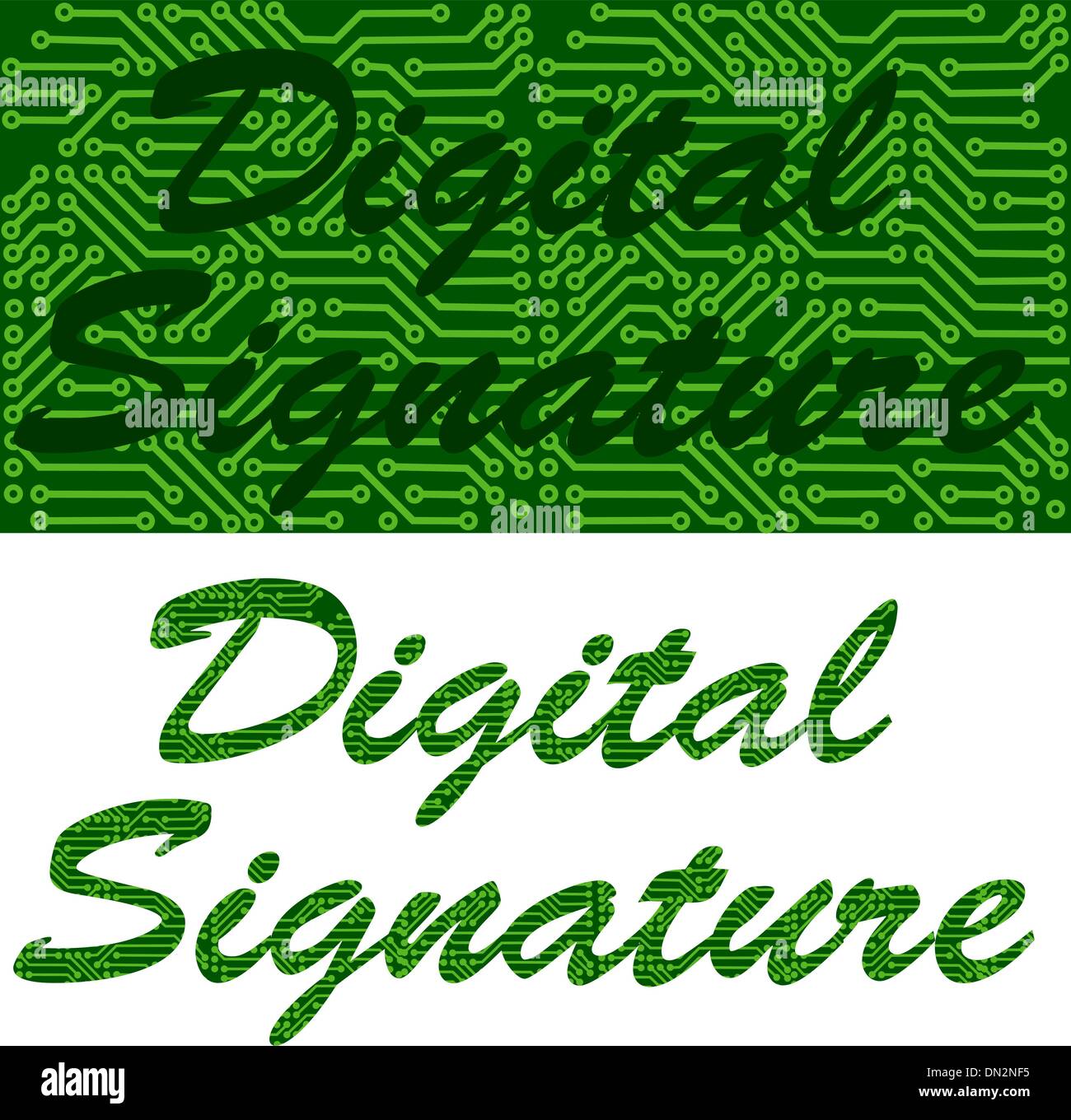 Digital signature Stock Vector Images - Alamy
