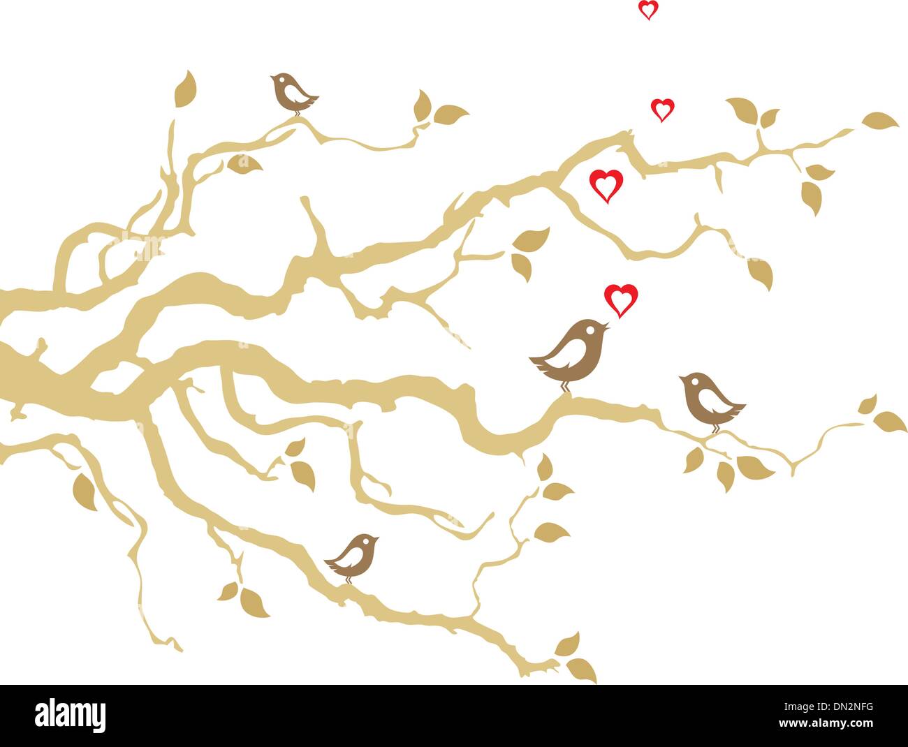 Two stylized birds Stock Vector Images - Alamy