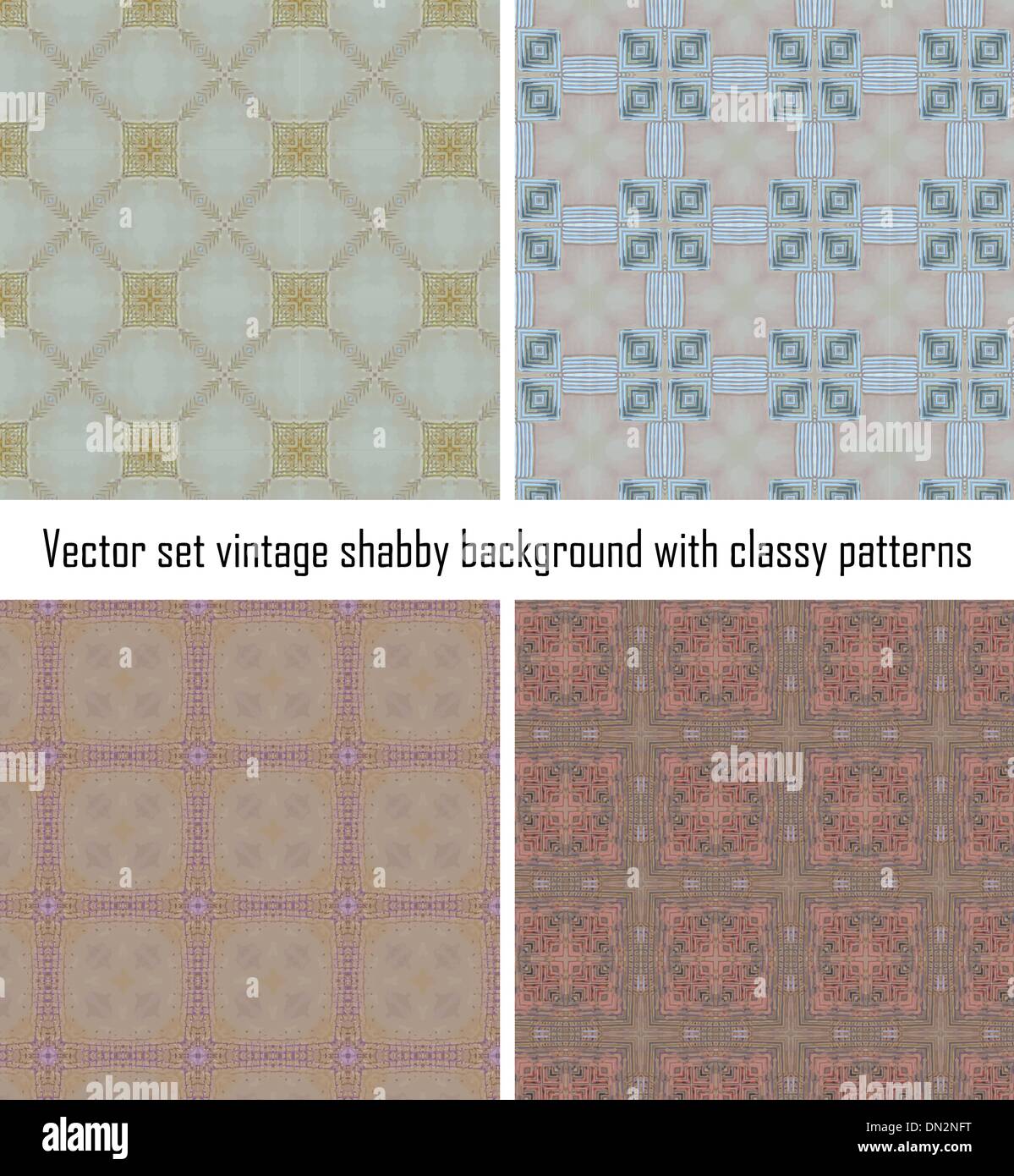 Vector set vintage background classical patterns Stock Vector Image ...