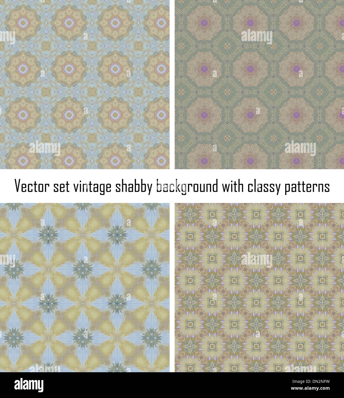Vector set vintage background classical patterns Stock Vector Image ...