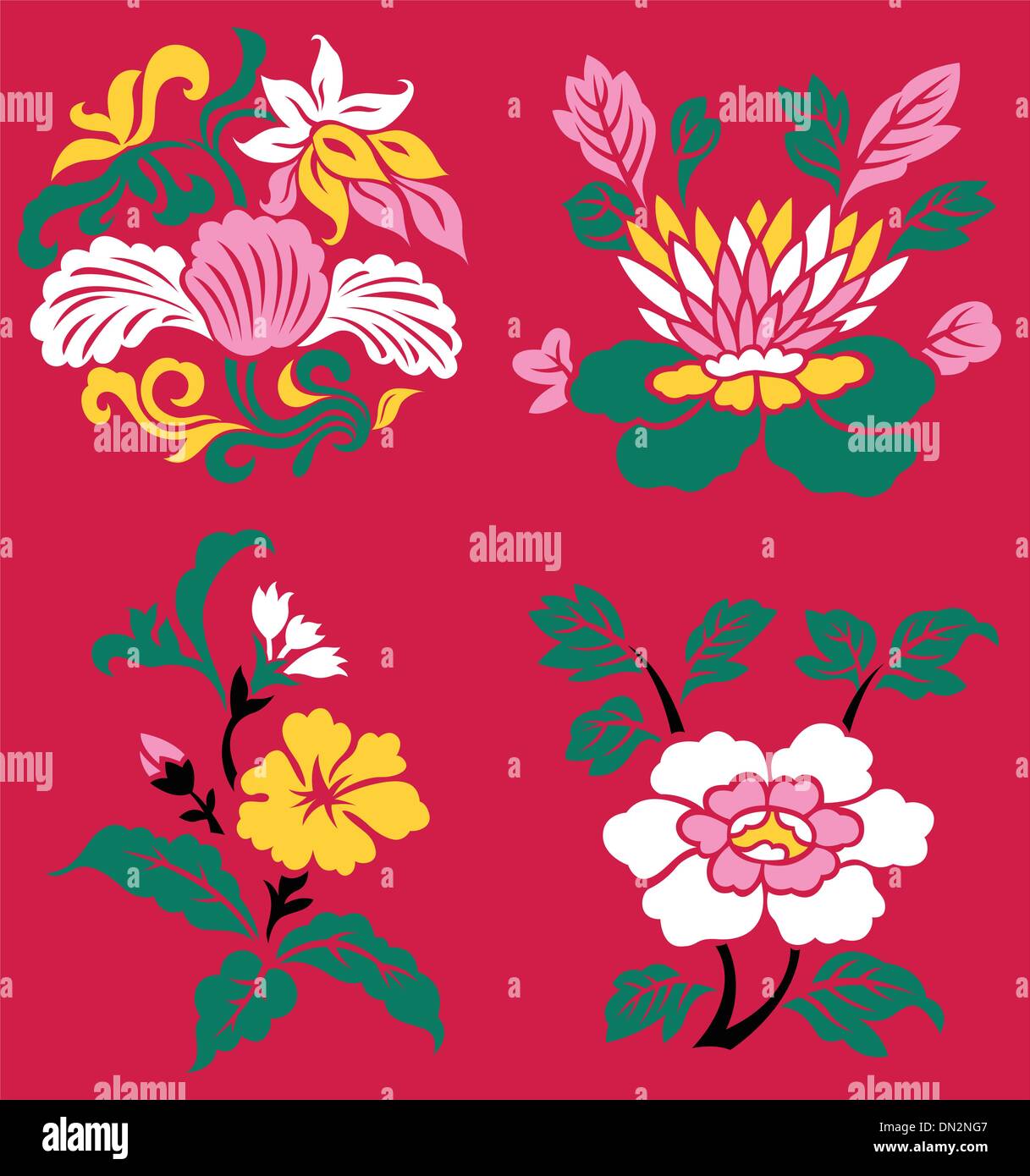 oriental classic flower design Stock Vector Image & Art - Alamy