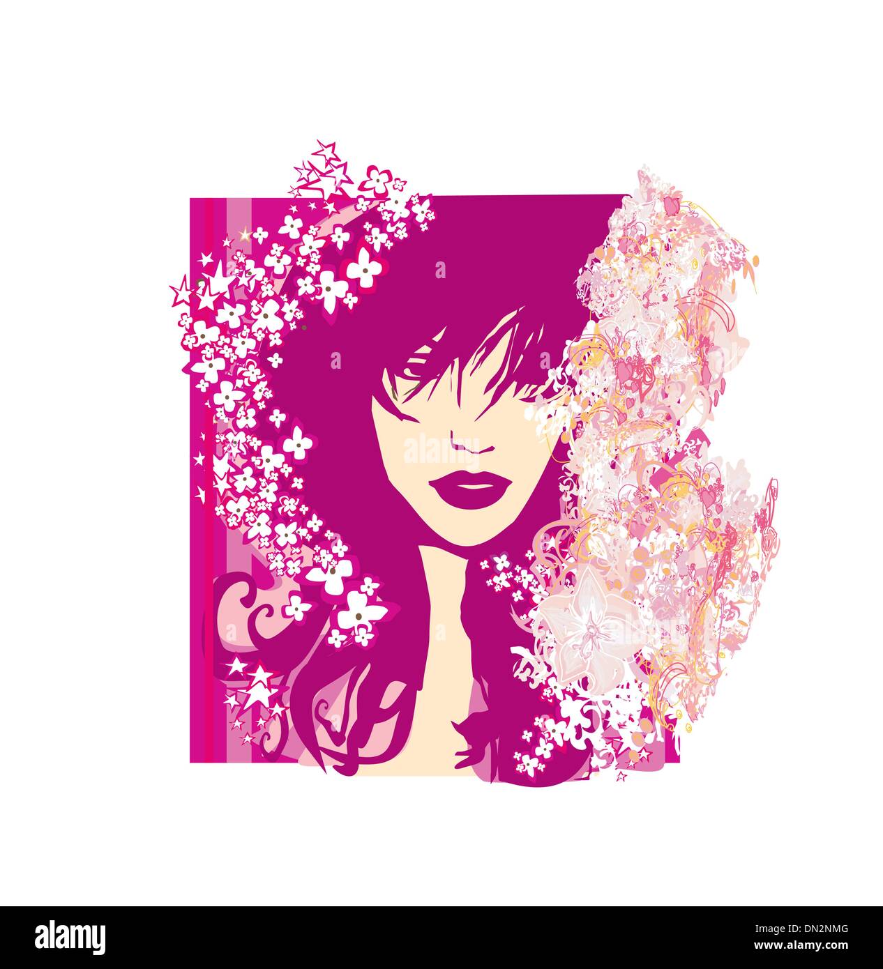 Abstract Beautiful Woman Poster Stock Vector Image And Art Alamy