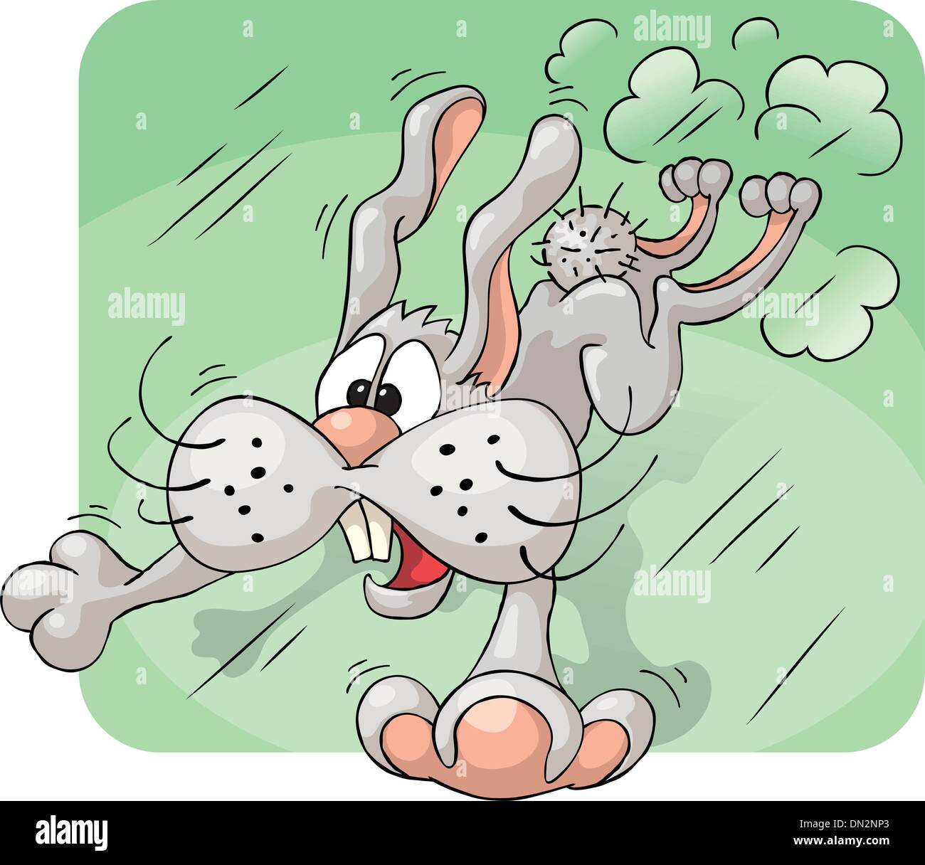Rabbit In Panic Stock Vector Image & Art - Alamy