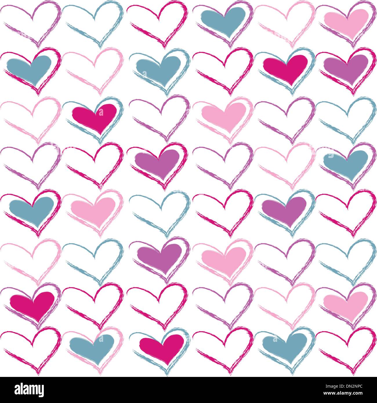 Seamless pattern symbol heart Stock Vector Images - Alamy