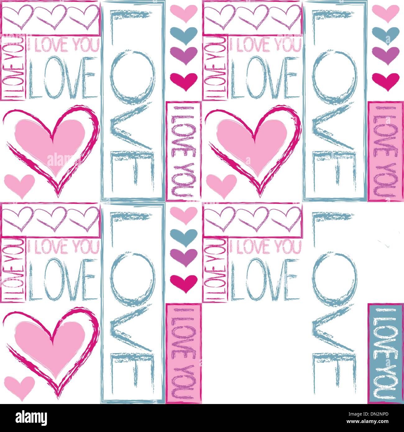 Seamless love pattern hi-res stock photography and images - Alamy
