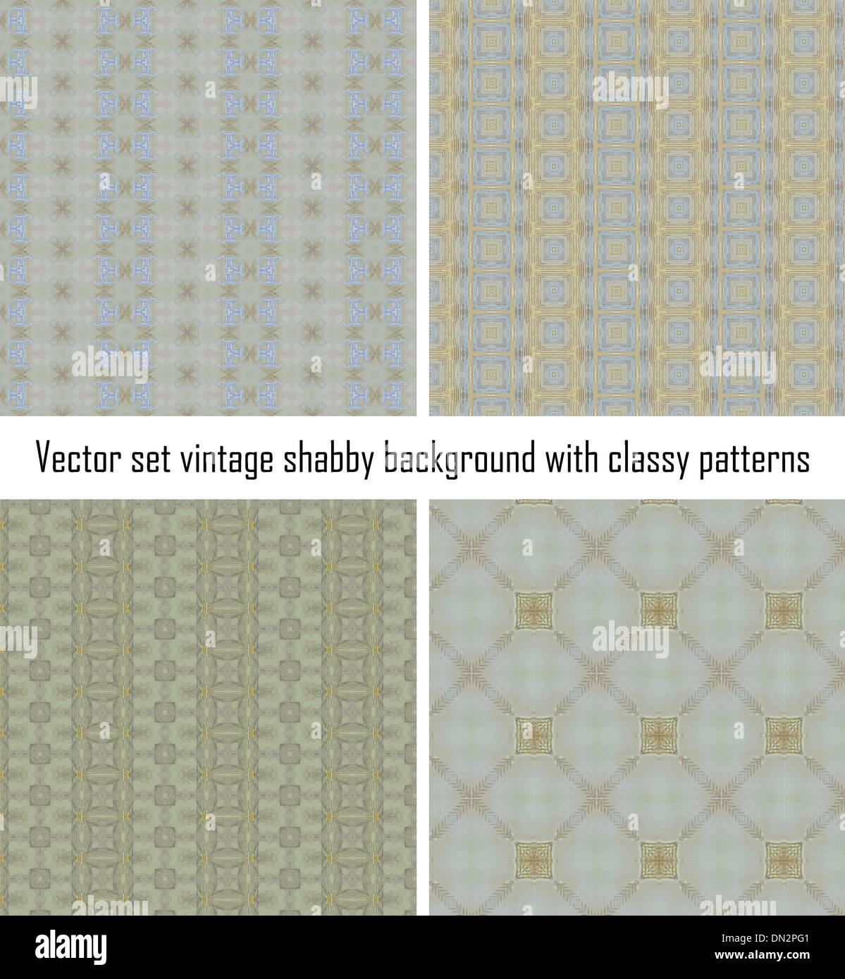 Vector set vintage background classical patterns Stock Vector Image ...