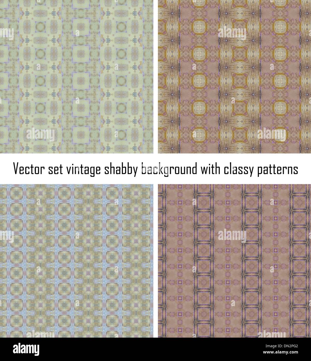 Vector set vintage background classical patterns Stock Vector Image ...