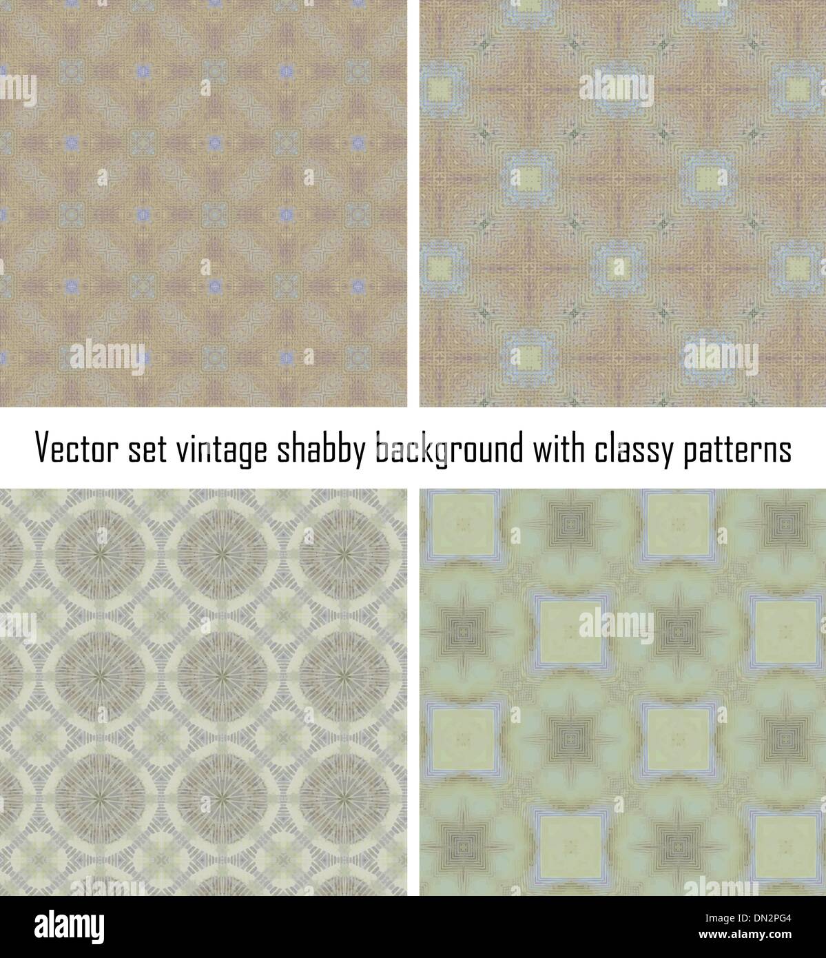 Vector set vintage background classical patterns Stock Vector Image ...