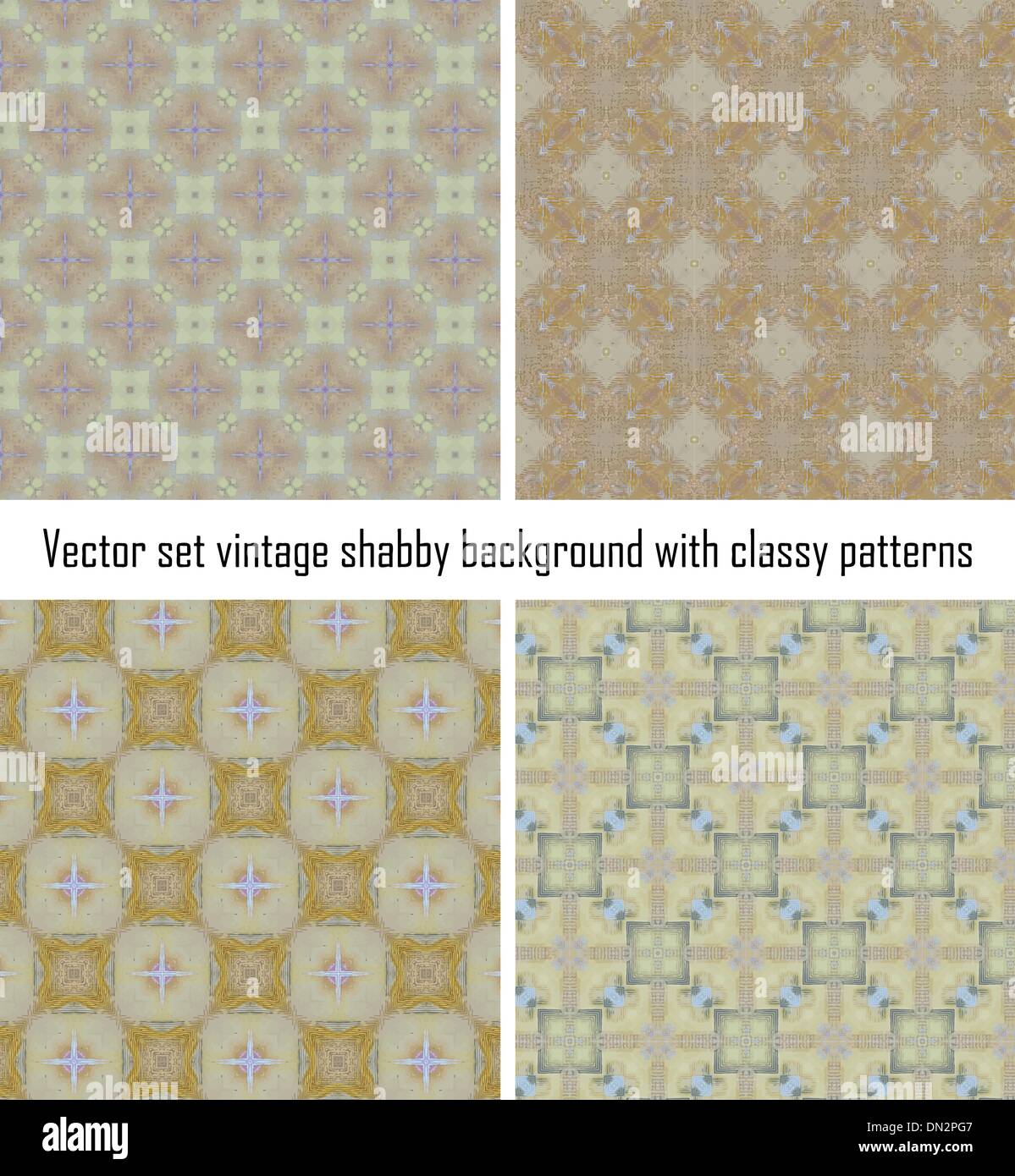 Vector set vintage background classical patterns Stock Vector Image ...
