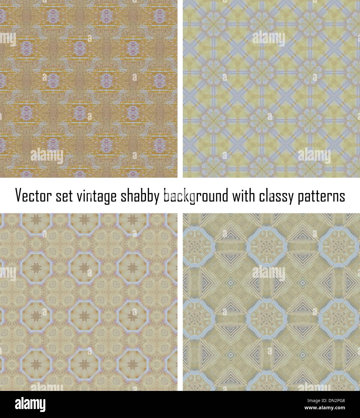 Vector set vintage background classical patterns Stock Vector Image ...
