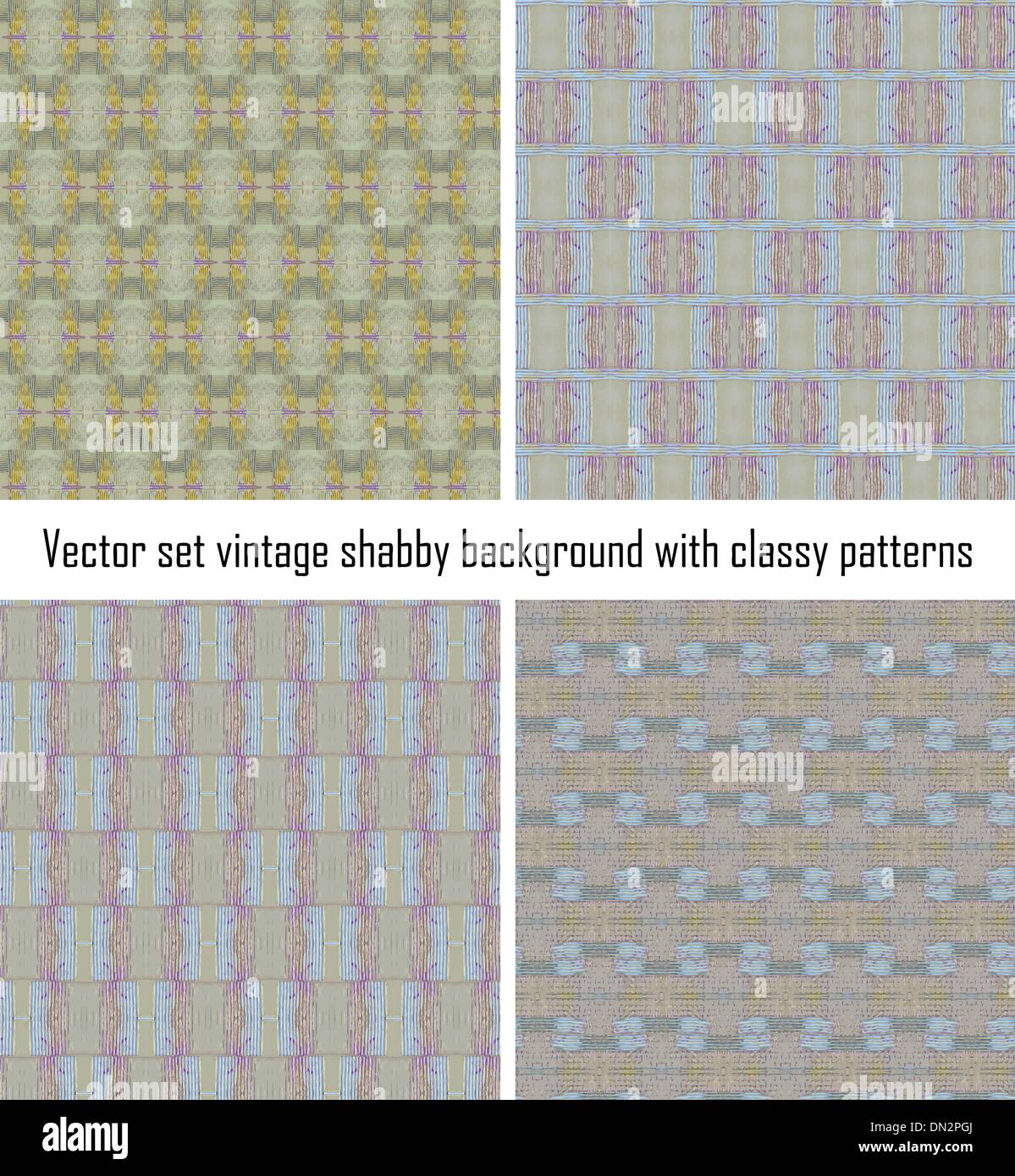 Vector set vintage background classical patterns Stock Vector Image ...
