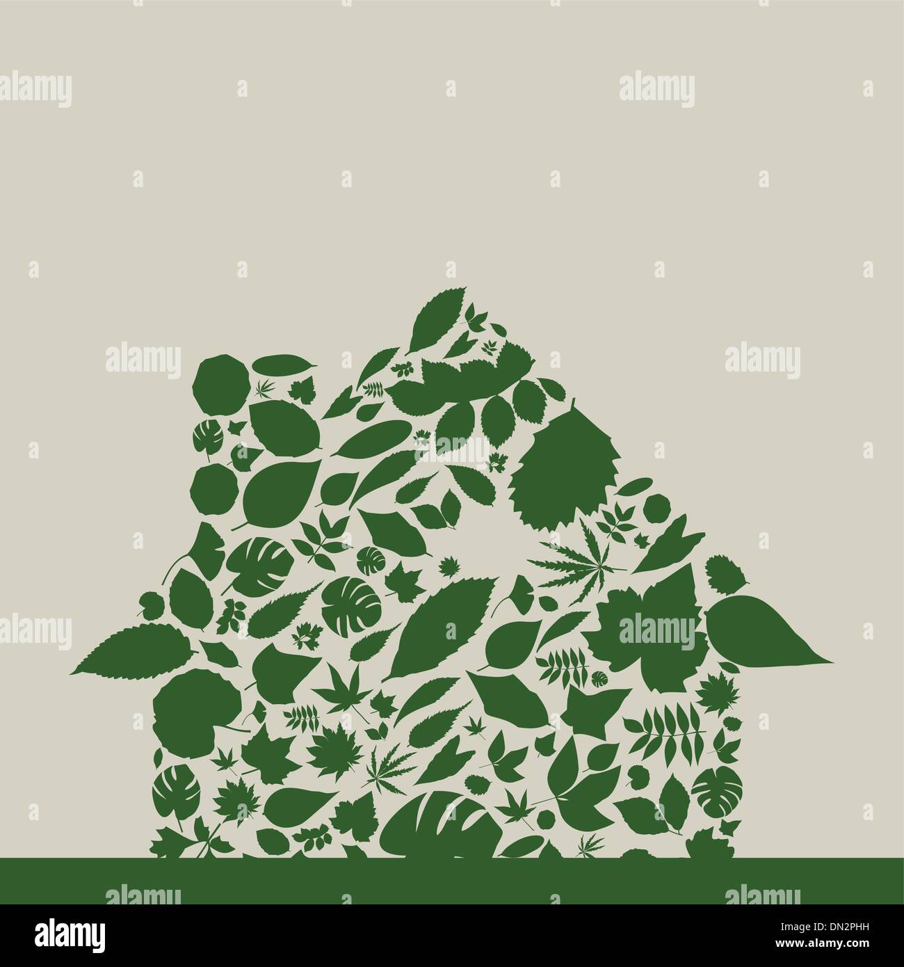 Leaf the house Stock Vector Image & Art - Alamy