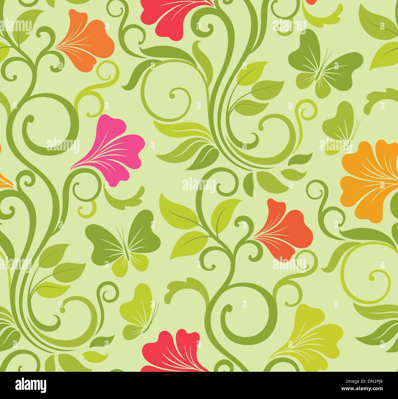 Floral vector seamless background Stock Vector Image & Art - Alamy