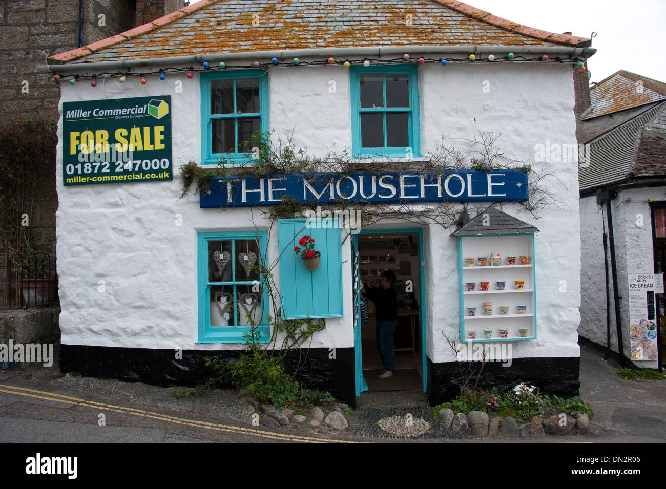 The Mousehole Shop Mousehole Cornwall Stock Photo - Alamy