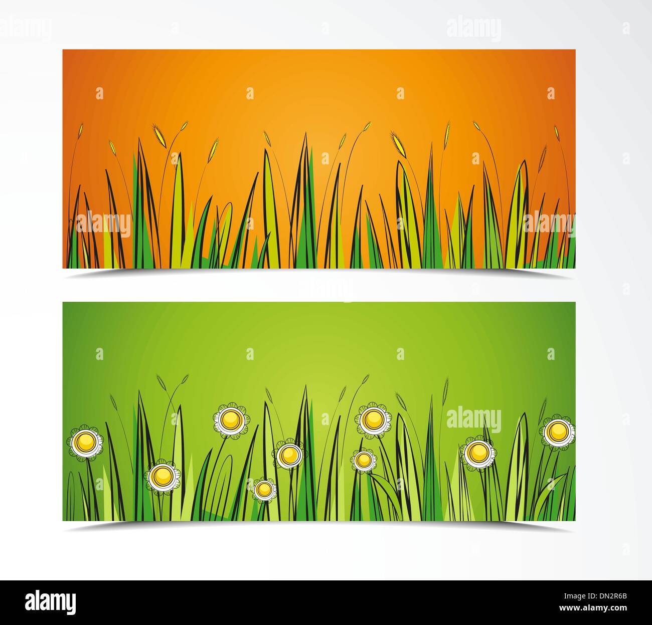 Orange and grass Stock Vector Images - Alamy