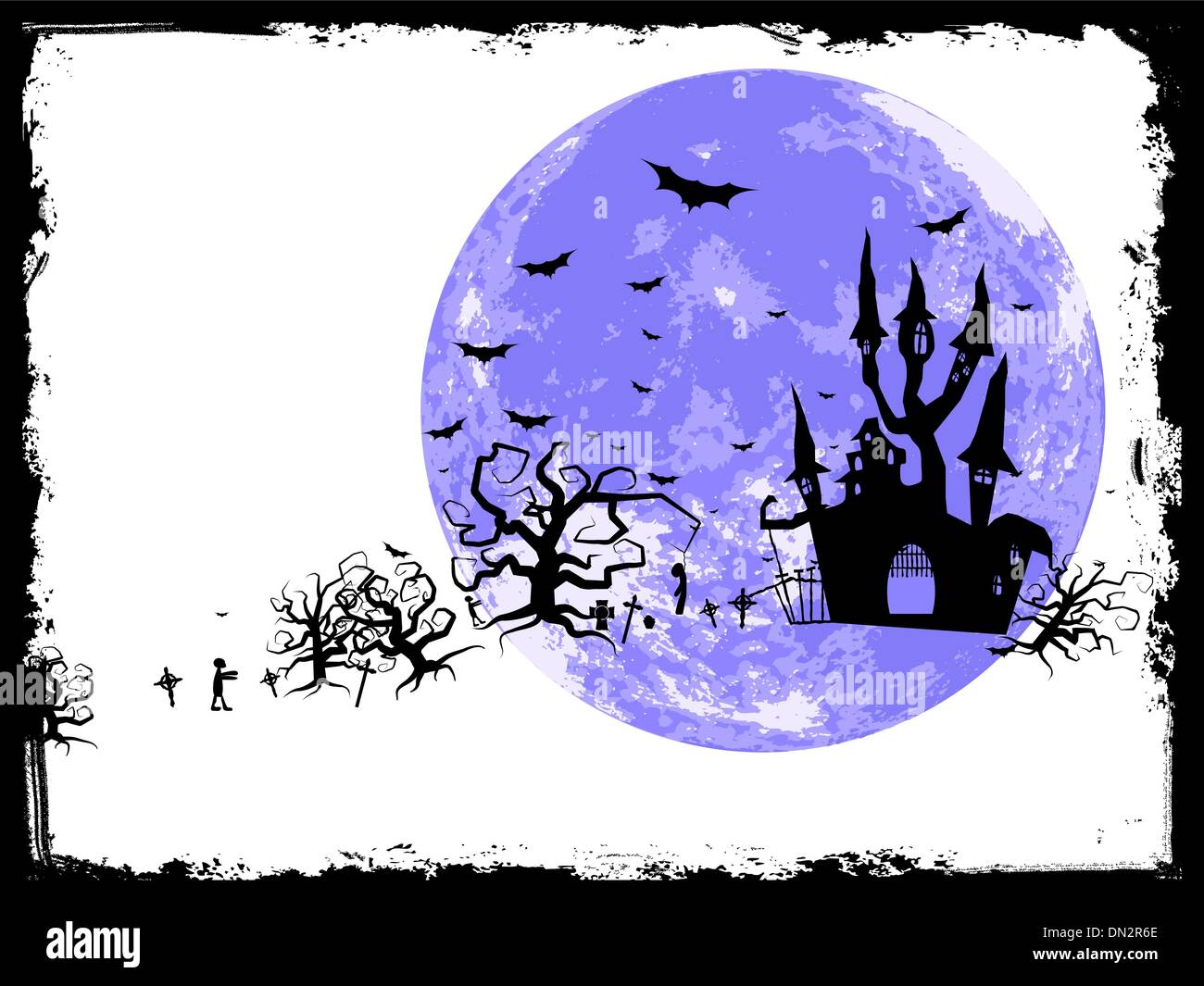 Halloween poster with zombie background. EPS 8 Stock Vector Image & Art ...