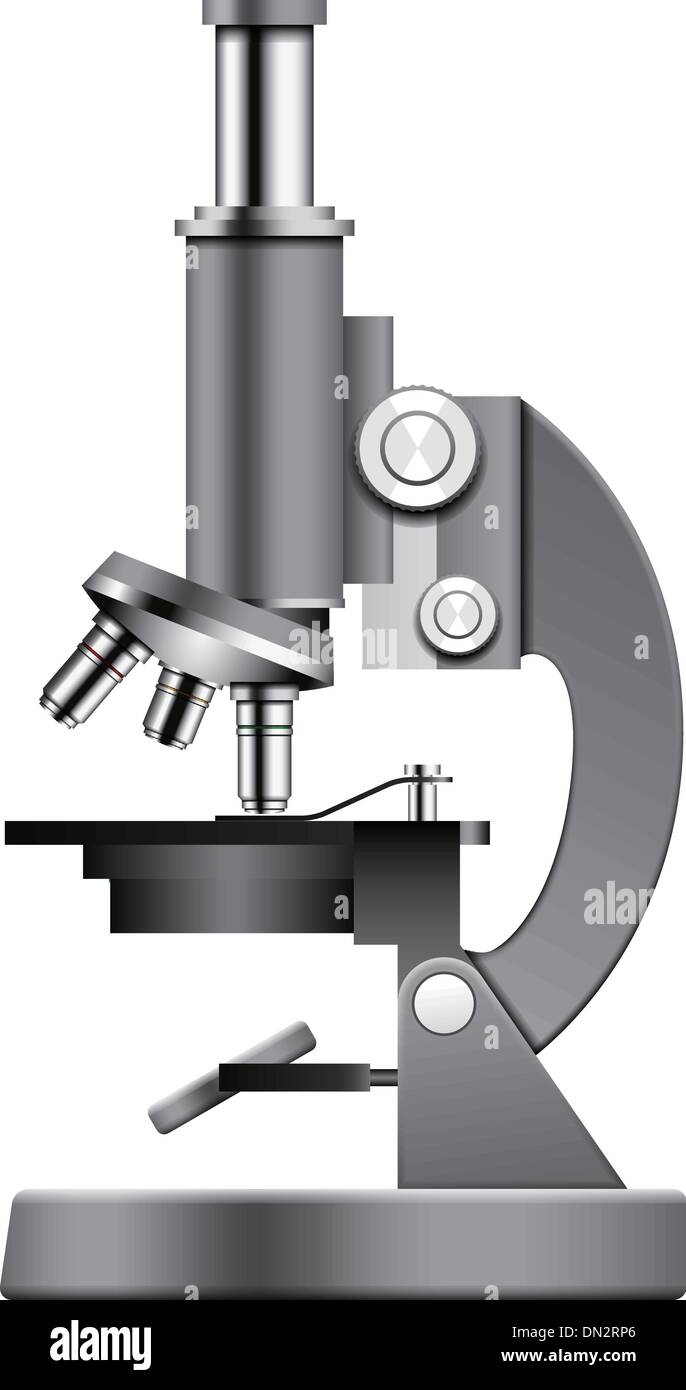 Microscope microscopy medical optics research Stock Vector Images - Alamy
