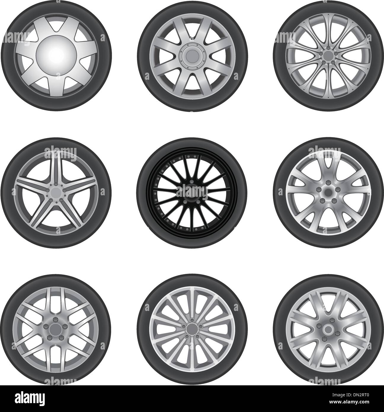 Circle tire Stock Vector Images - Alamy