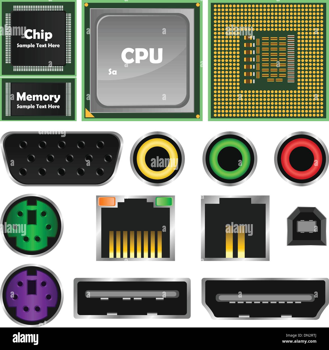 Motherboard elements Stock Vector Images - Alamy